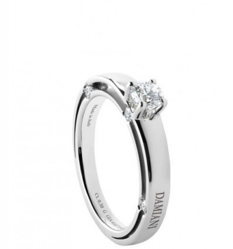 GioielleriaPivano.it | Damiani - Anello solitario in oro bianco e diamanti