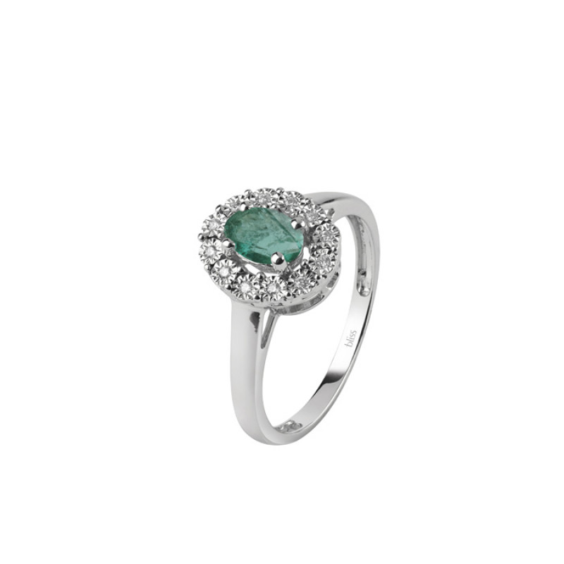GioielleriaPivano.it | Bliss - Anello Regal brillante e smeraldo