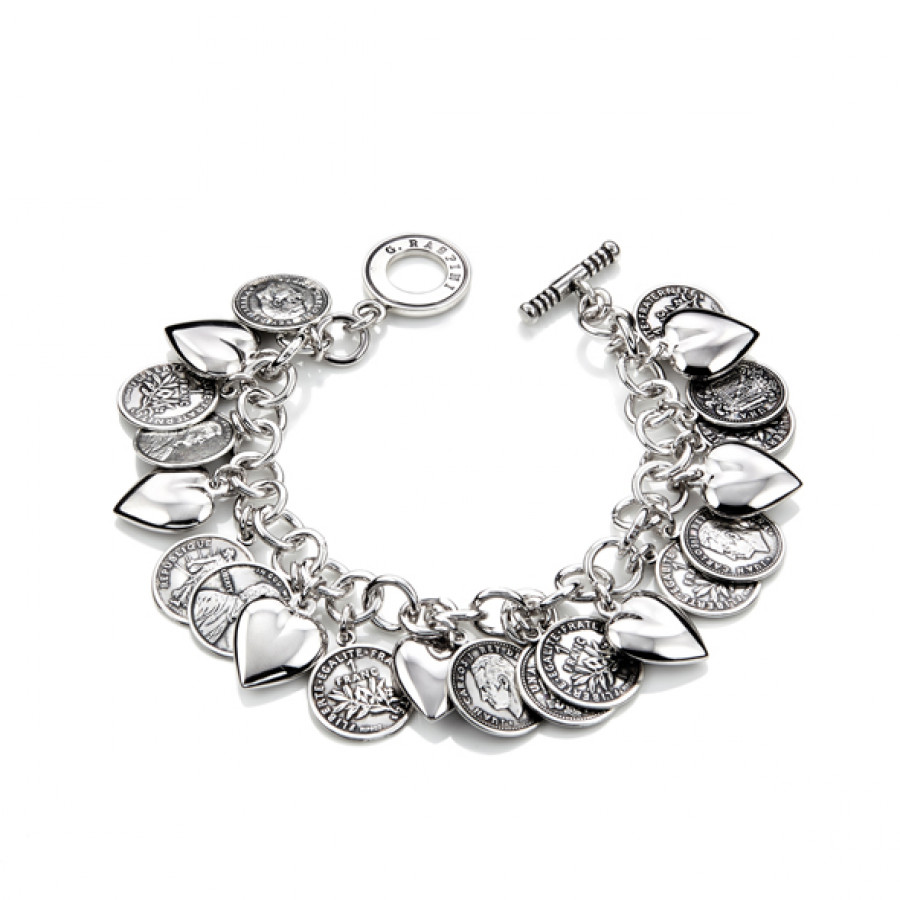 GioielleriaPivano.it | Giovanni Raspini - Bracciale Cuori e Monete